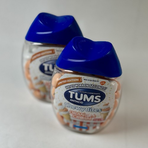 2 Pack** Tums Orange Dream Extra Strength 750 —60 Chewable Tablets exp ...