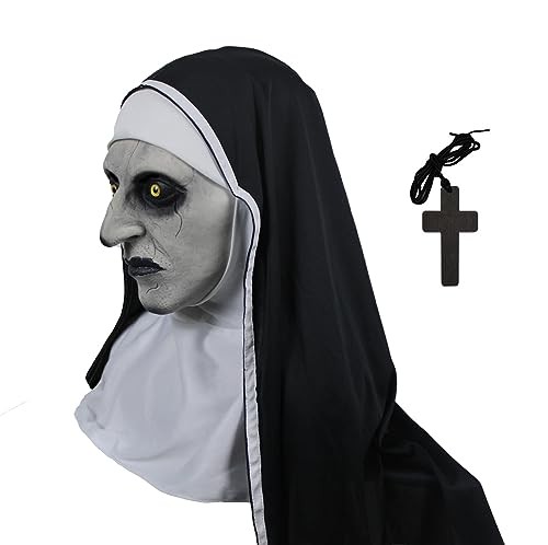 The Nun Mask, Full Head Nun Costume Mask for halloween Party props ...