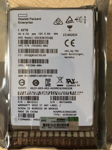 P41536-001 P40511-B21 HPE 1.92TB SAS 12G 2.5" MU GEN10 PLUS V2 Gen11 ...