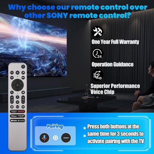 RMF-TX910U Backlit TV Remote for Sony Bravia TV Voice Remote for Sony ...
