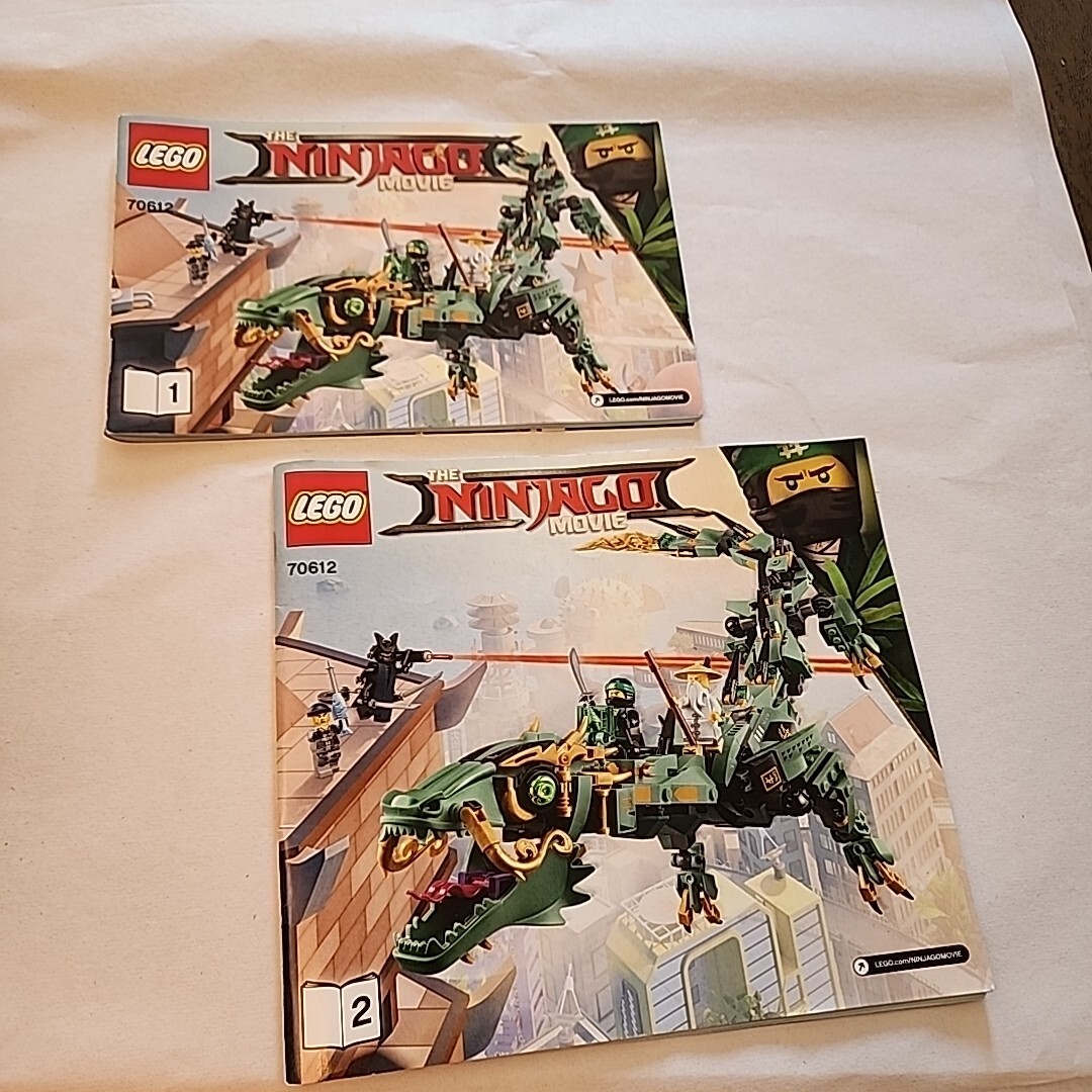 LEGO 70612 Green Ninja Mech Dragon Ninjago Movie INSTRUCTIONS ONLY 1&2 ...
