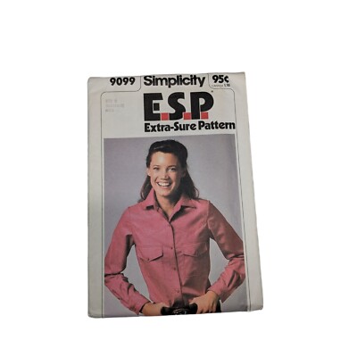 Simplicity Pattern 9099 Button Shirt Uncut Misses Sizes 14-16-18 ...