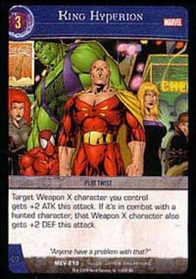 VS System: King Hyperion [Played] Marvel Evolution TCG CCG Classic ...