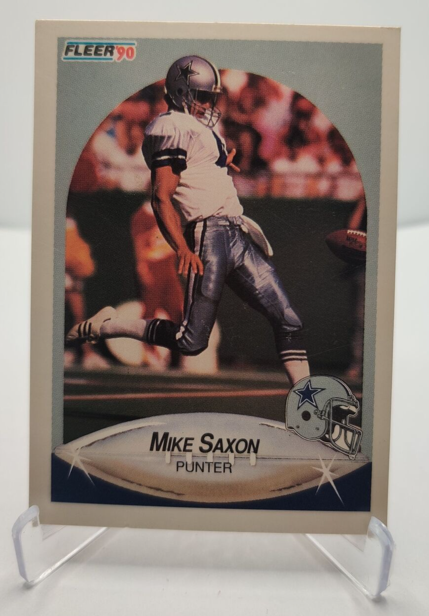 1990 FLEER MIKE SAXON #394 DALLAS COWBOYS football card | eBay