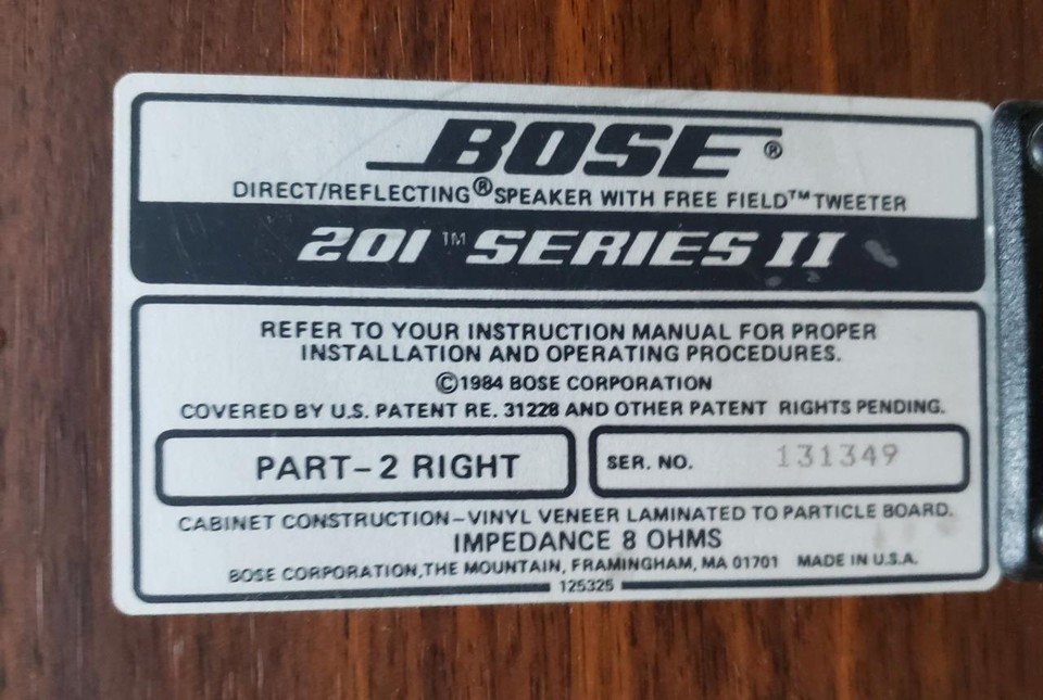 BOSE 201 SERIES II HOME AUDIO BOOKSHELF SPEAKERS ! | eBay