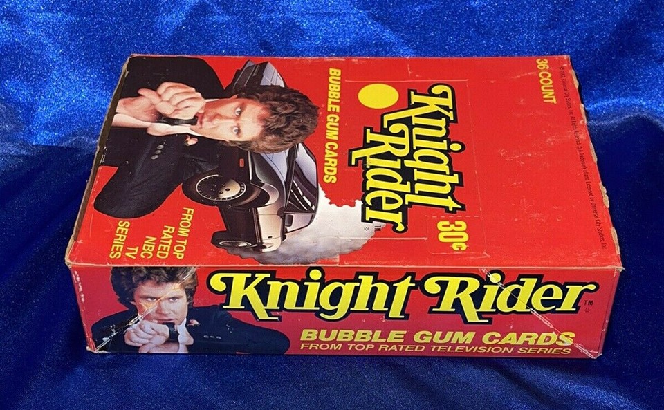 WOW! 1982 KNIGHT RIDER TRADING CARDS FULL BOX 36 UNOPENED WAX PACKS ...