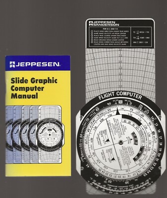 Jeppesen Sanderson Slide Graphic Flight Computer With Manual 1987 | eBay