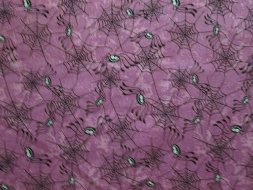 SPIDER WEB SPIDERWEBS SPIDERS PURPLE BLACK COTTON FABRIC FQ | eBay