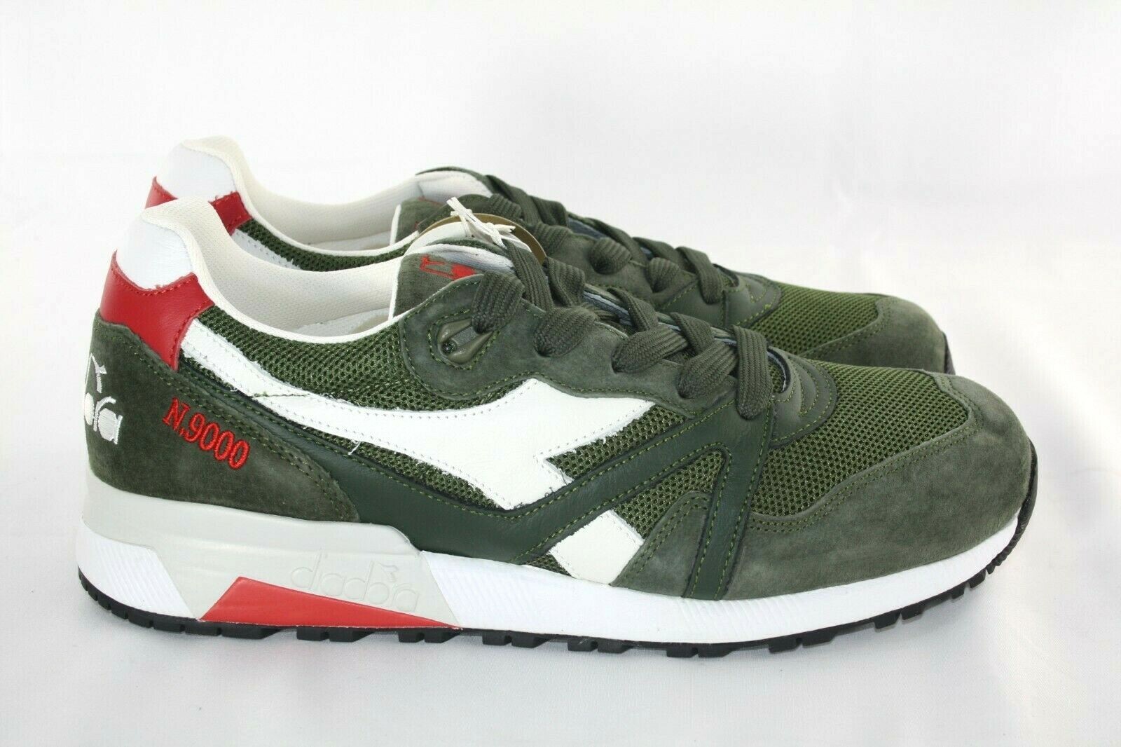 DIADORA N9000 H Mesh Italia Heritage Trainers - Green Rifle RUNNING ...
