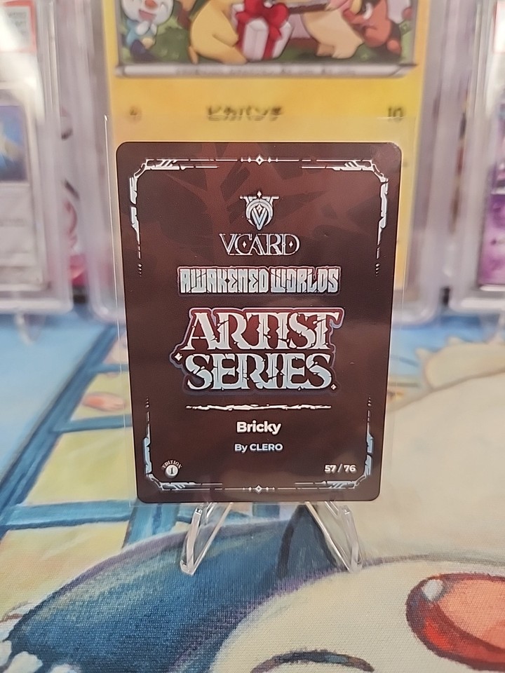Vcard TCG Awakened Worlds Box Topper 1st Edition Bricky Artist Series ...