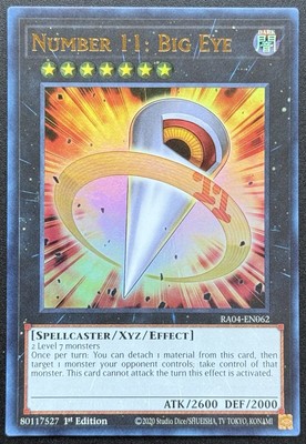 Number 11: Big Eye RA04-EN062 Ultra Rare 1st Edition Yu-Gi-Oh! Mint ...