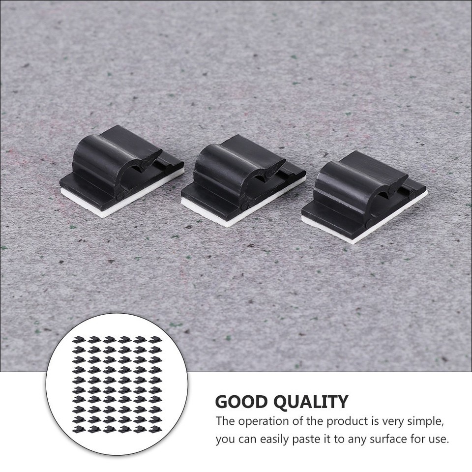 60 Pcs Small Cable Clamps Wire Management Clips for Cables Organizer ...