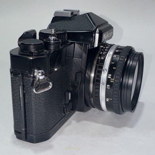 Nikon FE Black SLR MF 35mm Film Camera W/ 50mm 1:1.8 Series E Lens ...