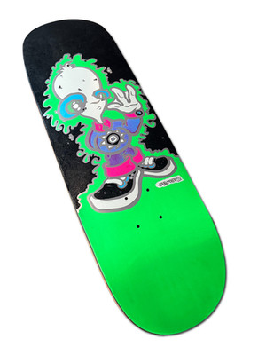 New Deal John Montesi Alien Neon R7 Skateboard Deck Old School Shape | eBay