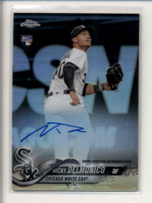 NICKY DELMONICO 2018 TOPPS CHROME ROOKIE REFRACTOR AUTOGRAPH AUTO #/499 ...