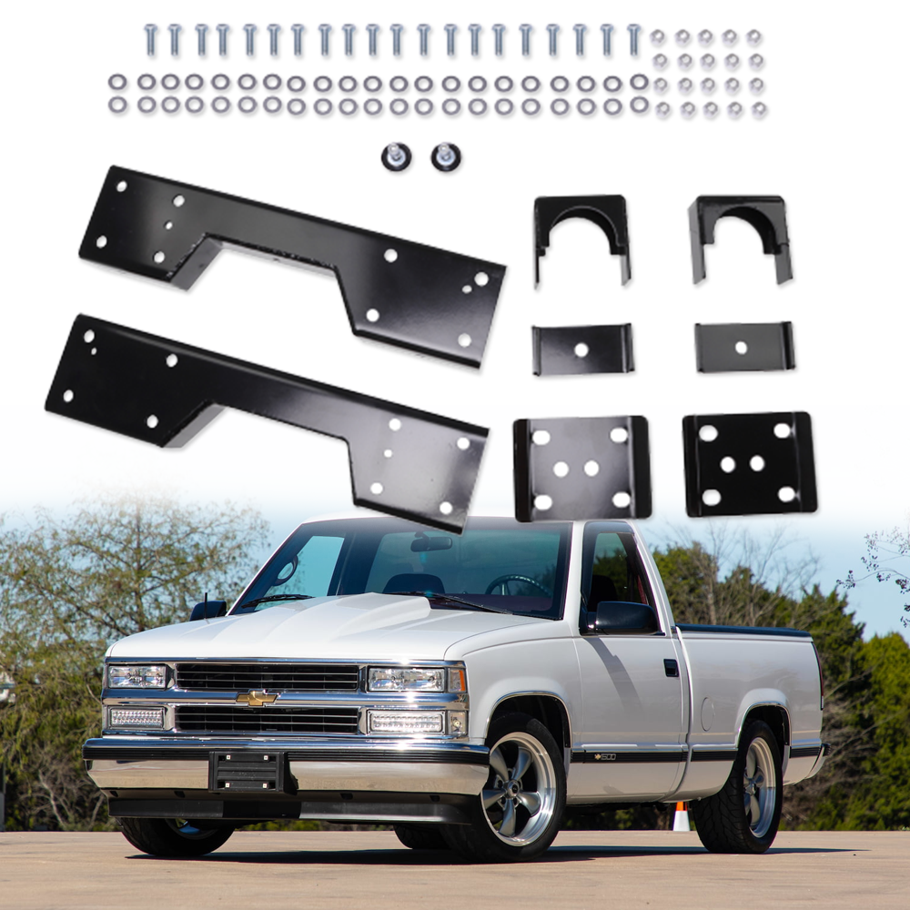 C-Notch Rear Support & Drop Flip for 88-98 Chevy Silverado C1500 GMC ...