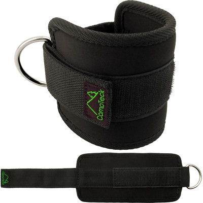 D-Ring Adjustable Wrist Ankle Strap Multi Gym Cable Attachment Fitness ...