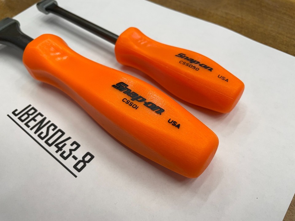 Snap-on Tools USA NEW 2pc ORANGE Hard Grip Heavy-Duty Carbide Scraper ...