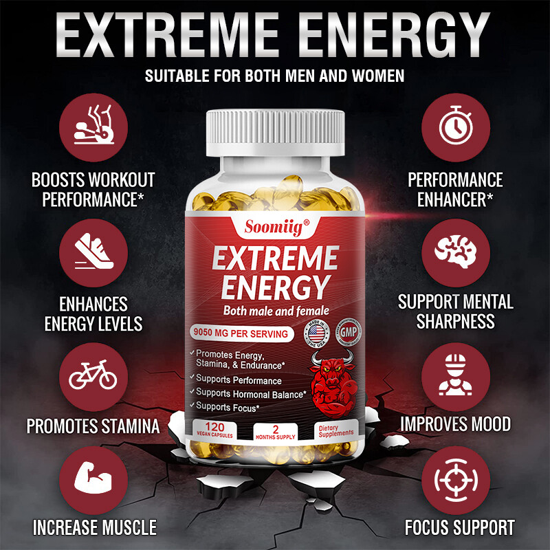 Extreme Energy Capsules For Men & Women - Supports Energy,Strength And ...