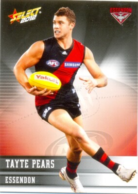 2012 AFL Select Champions Common Card 54 Tayte Pears - Essendon | eBay ...