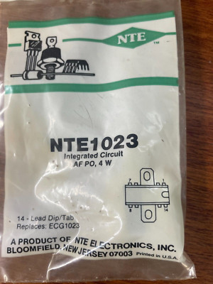 NTE Electronics NTE1023 INTEGRATED CIRCUIT 4 WATT AUDIO POWER AMP 14 ...