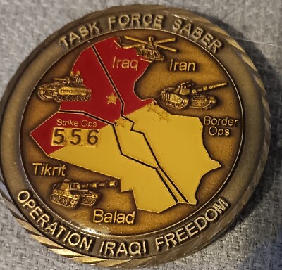 Task Force Saber Operation Iraqi Freedom Challenge Coin 1st Squadren ...
