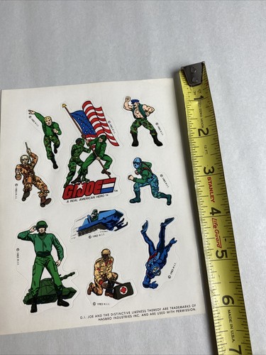 GI Joe 1983 Vintage Sticker Sheet Stickers 80s | eBay