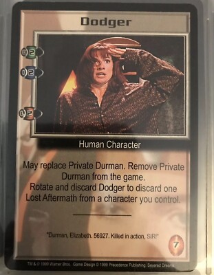 BABYLON 5 B5 CCG Severed Dreams PROMO card DODGER Human Character RARE ...