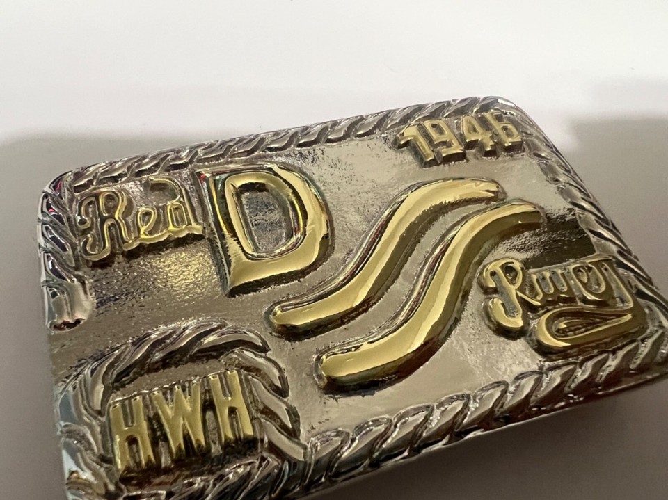John Wayne Gold/Nickel Red River D Belt Buckle 1946 Movie Westerns ...