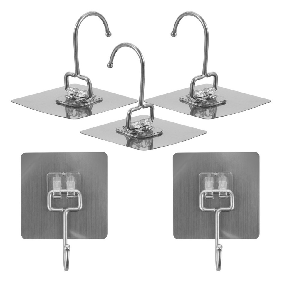 5 Pcs Adhesive Bed Canopy Hooks Stainless Steel Dome Ceiling Hangers ...