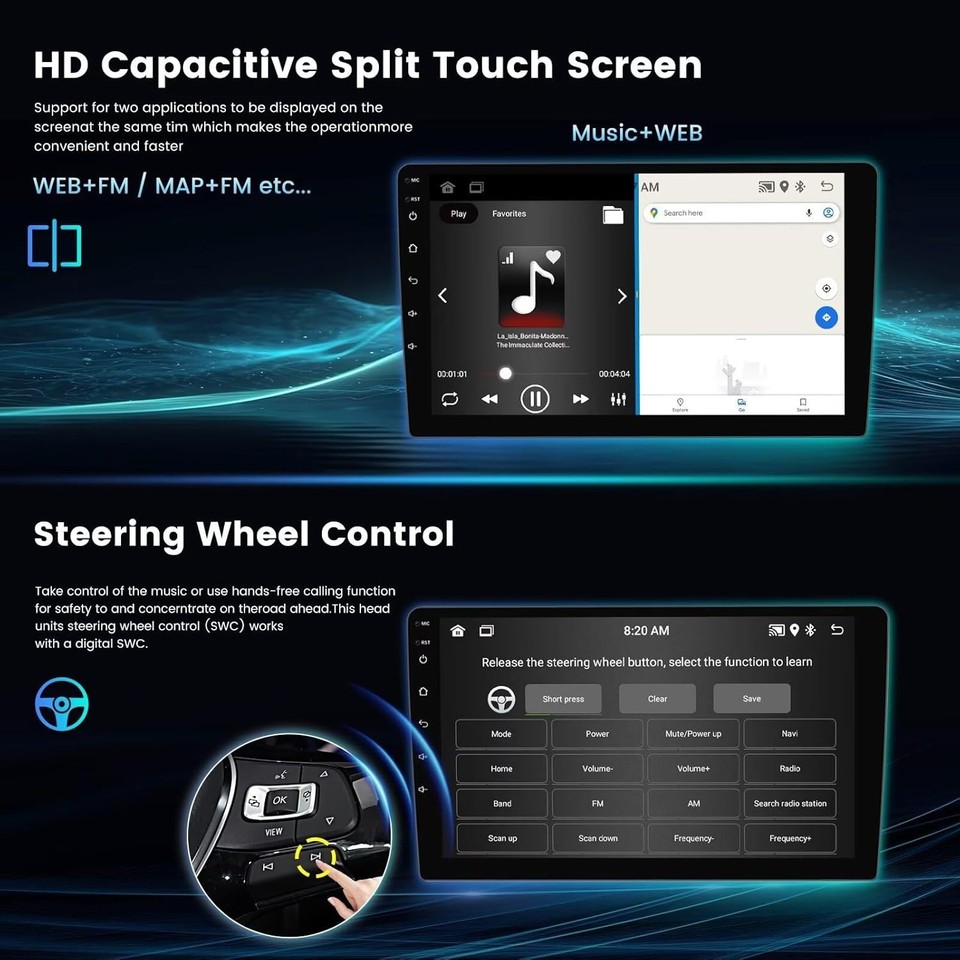For 2001 2002-2004 Dodge Dakota CarPlay Android Car Stereo Radio GPS BT ...