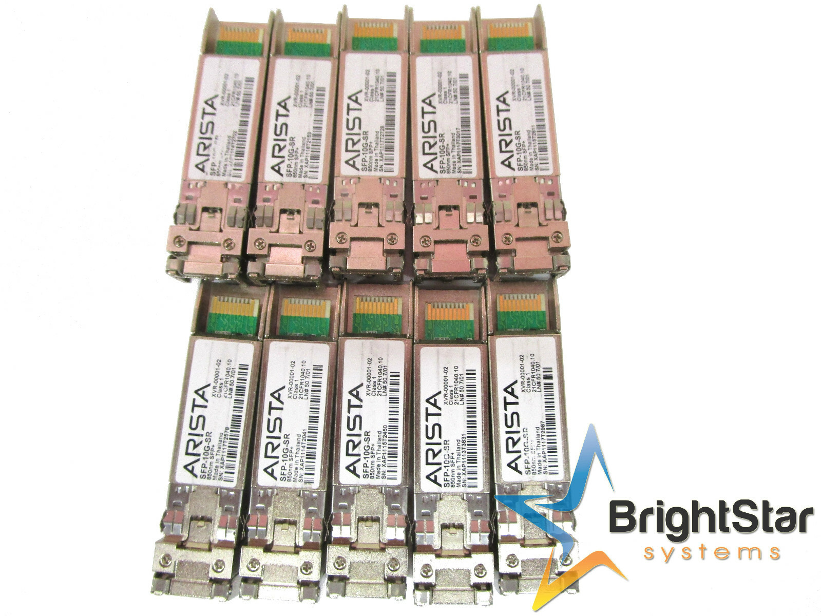 Lot of 10 Arista SFP-10G-SR 10GB Base SFP Optics | eBay