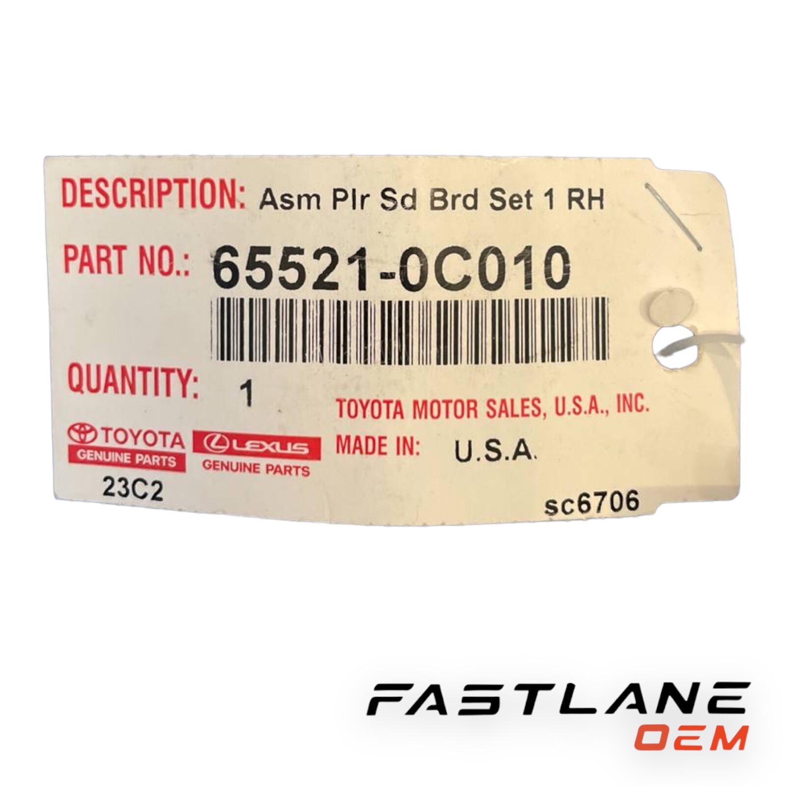 Toyota 655210C010 Genuine OEM Wheelhouse Brace for sale online | eBay