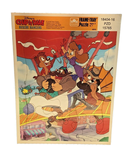 Vintage Walt Disney Frame Tray Puzzle Chip 'N Dale Rescue Rangers ...
