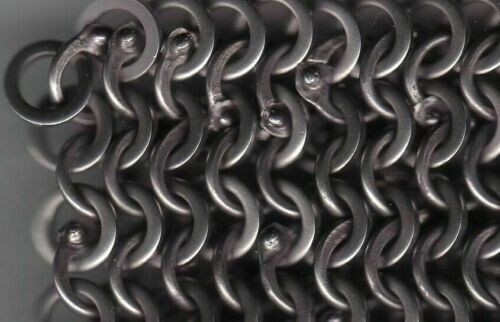 Round Riveted with Flat Washer Chainmail Shirt Chain Mail Habergeon X ...