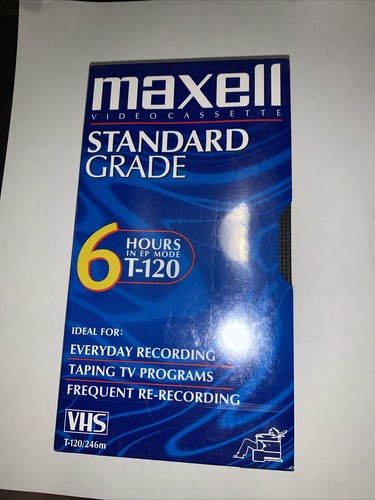 Maxwell Video Cassette Standard Grade 6 Hour T-120 VHS VCR Blank Tapes ...