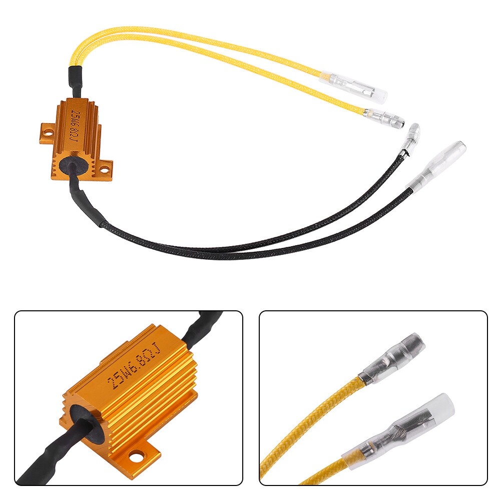 25W 6.8 ΩJ Motorcycle LED Turn Signal Indicator Light Load Resistor Fix ...