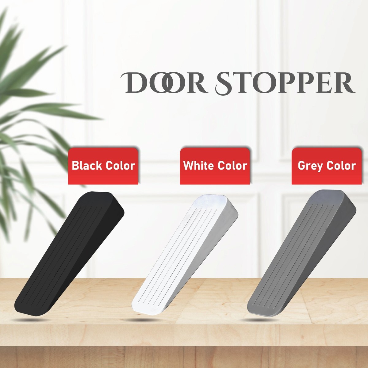 Wedge Door Stop Creative Wood Door Stopper Moveable Anti Collision