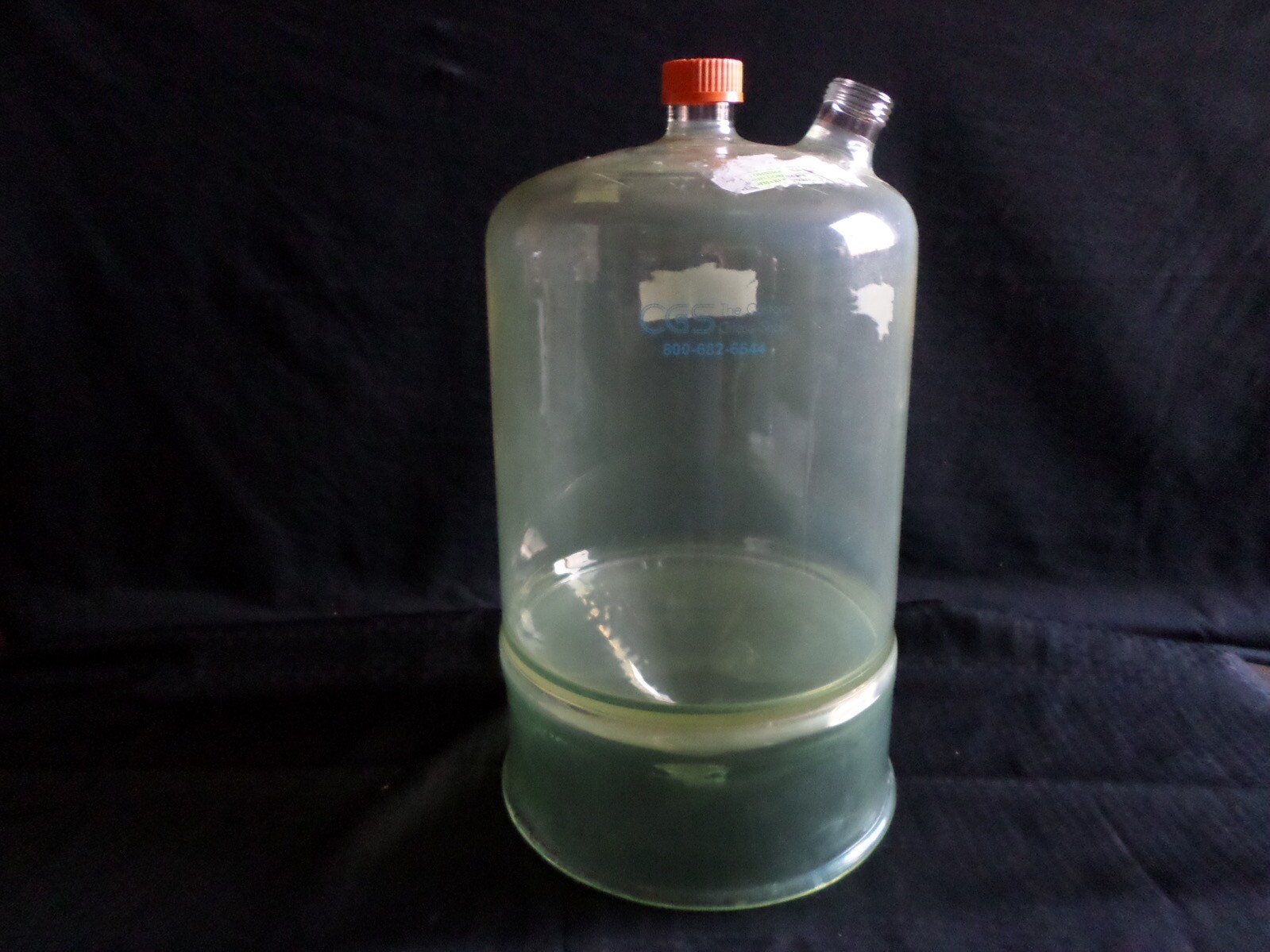 CGS 20L Plastic-Coated Glass HPLC Reservoir Conical Bottom GL45 Screw ...