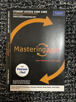 Mastering A&P Pearson eText Access Code Card Human Anatomy And ...
