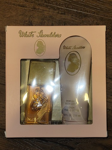 WHITE SHOULDERS GIFT SET - 82ml EAU DE COLOGNE spray 200ml BODY LOTION ...