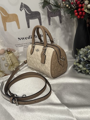 NWT Coach Mini Rowan Crossbody Bag In Blocked Signature Leather CY744 ...