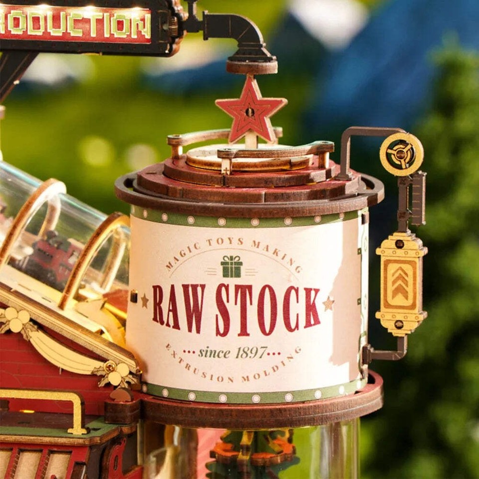 Robotime Wooden Music Box Puzzle – Interactive 3D Factory Model Kit ...