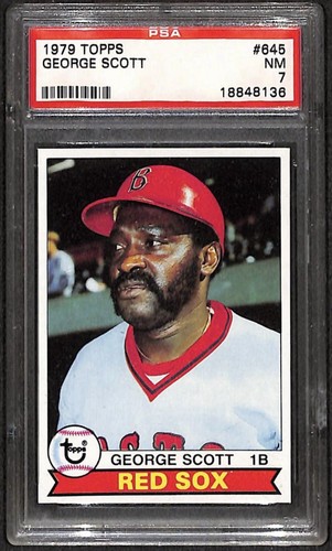 1979 Topps George Scott #645 PSA 7 NM Boston Red Sox Scuffed Back of ...