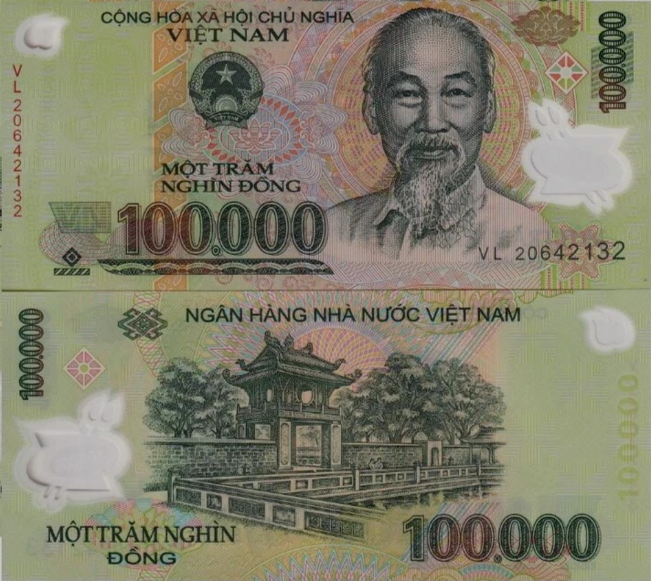 Vietnam 100000 Dong P-122 2020 x 1 Pcs UNC Vietnamese Polymer Currency ...