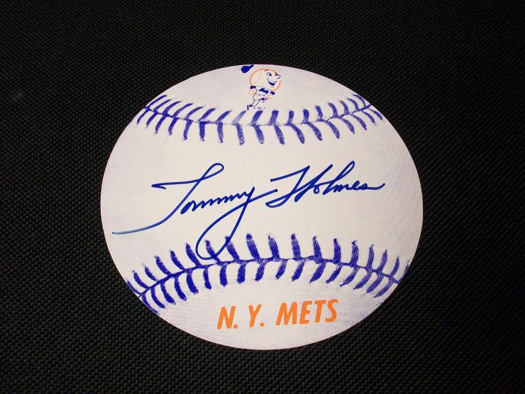 Tommy Holmes Auto Signed Mets Baseball Card JSA N | eBay