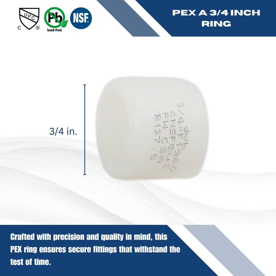 25 Pieces XFITTING 3/4" Pex A Rings, Pex F1960 Rings, 3/4" Expansion ...