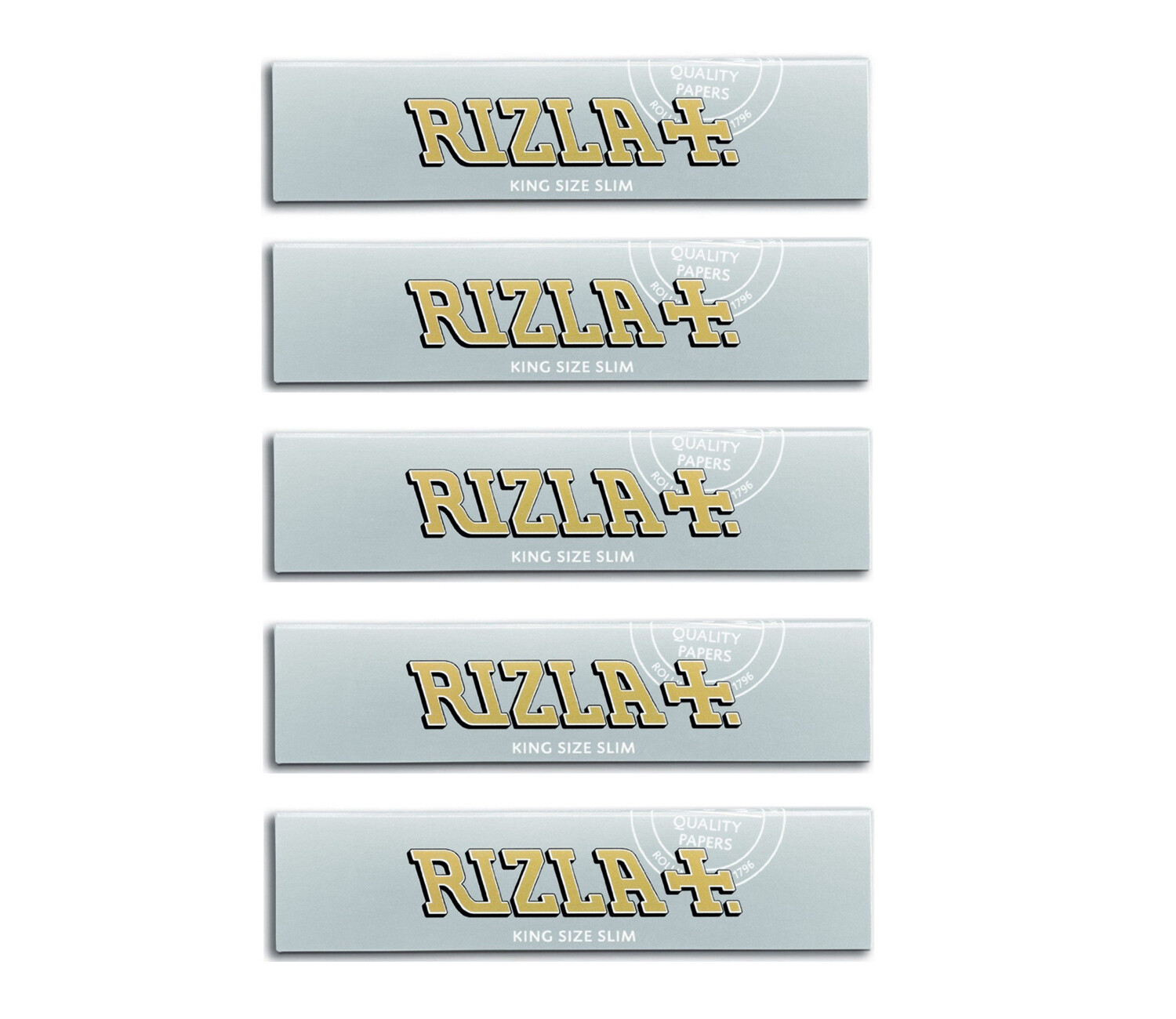 RIZLA KING SIZE SILVER SLIM ROLLING PAPERS AND RAW HEMP NATURAL ...