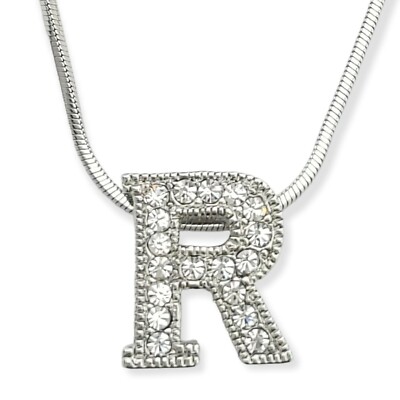 R Letter Pendant Made With Swarovski Crystal Initial Necklace Jewelry ...