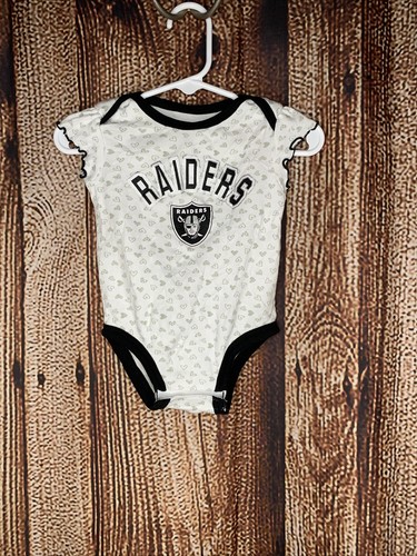 Las Vegas Raiders Girls Size 3-6 Months Baby Creeper One-Piece Bodysuit ...